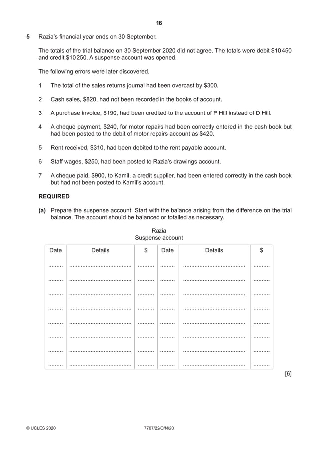 7707_w20_qp_22.pdf past paper accounting | PDF | Business Accounting ...