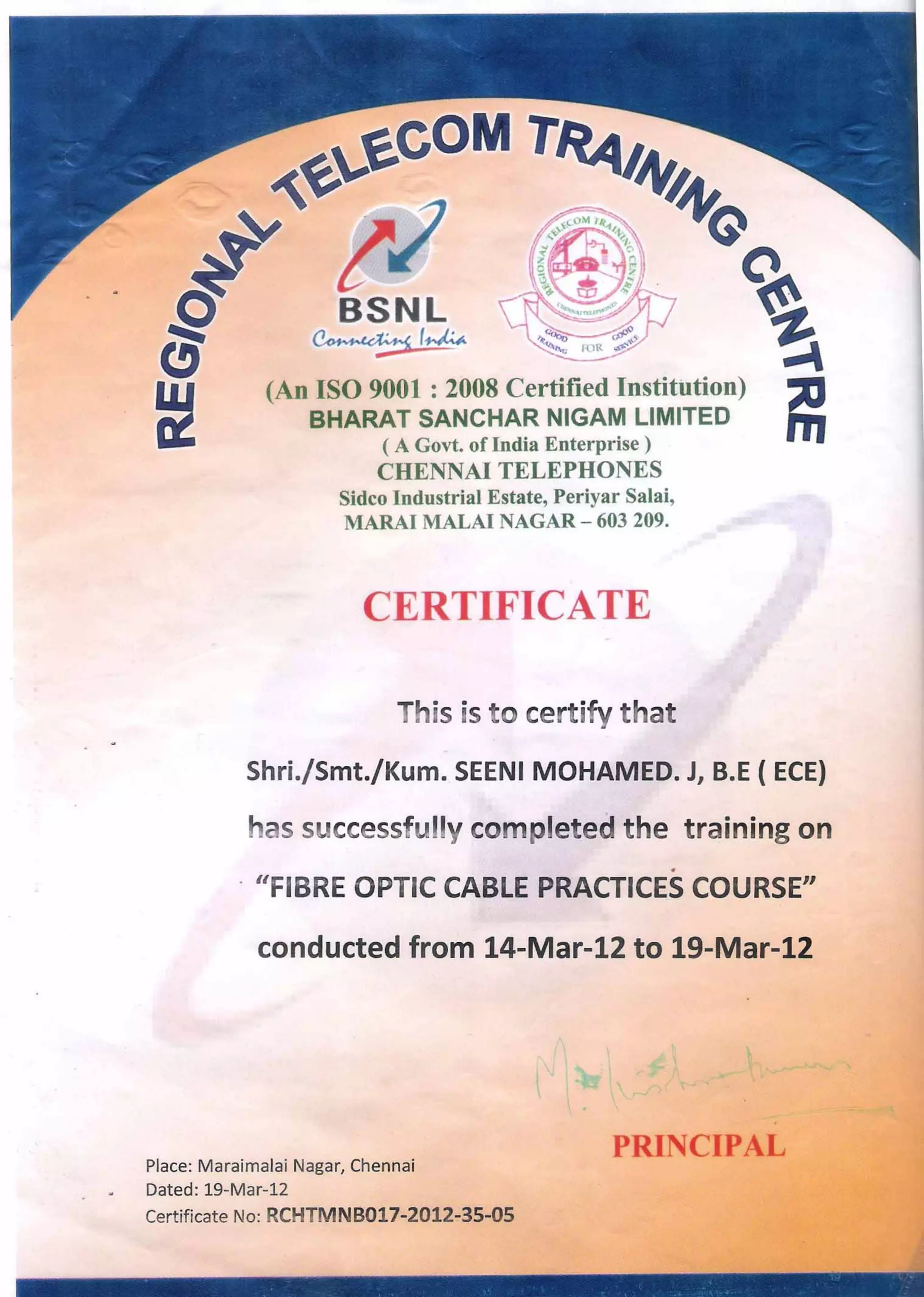 FOC Certificate | PDF