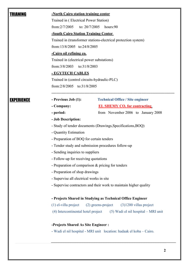 ( C.V )electrial_engineer_sameh_elmasry(english cv) | PDF