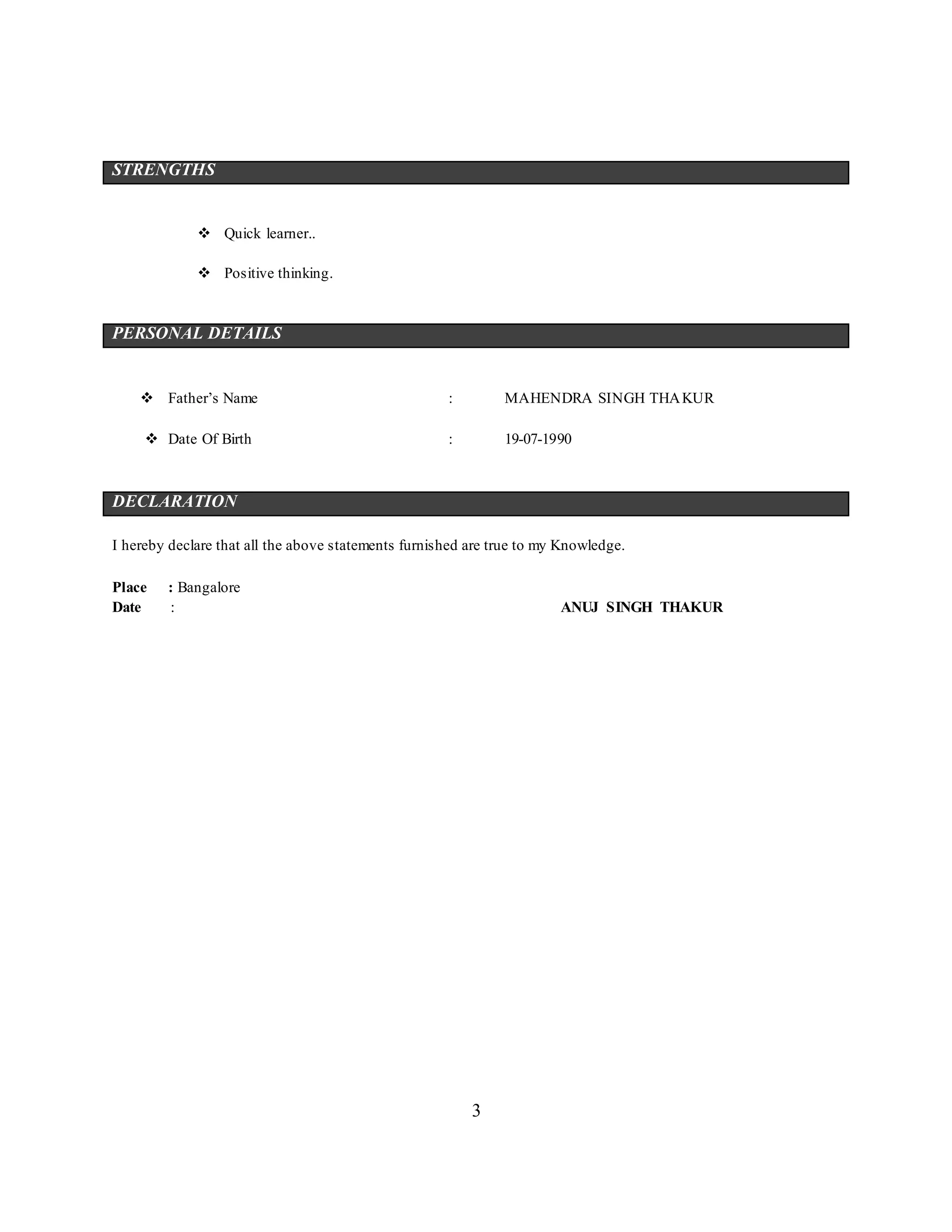 EXPERIENCE RESUME | PDF