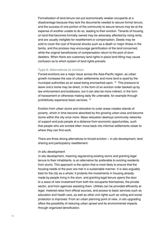 Issue paper - secure tenure in urban slums low-res FINAL | PDF