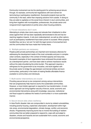 Issue paper - secure tenure in urban slums low-res FINAL | PDF