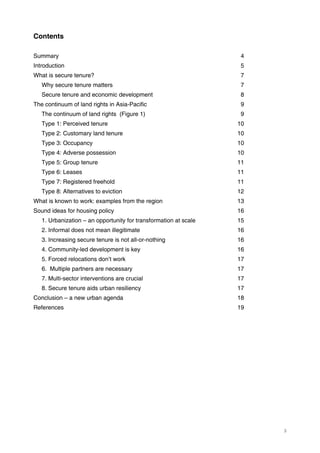 Issue paper - secure tenure in urban slums low-res FINAL | PDF
