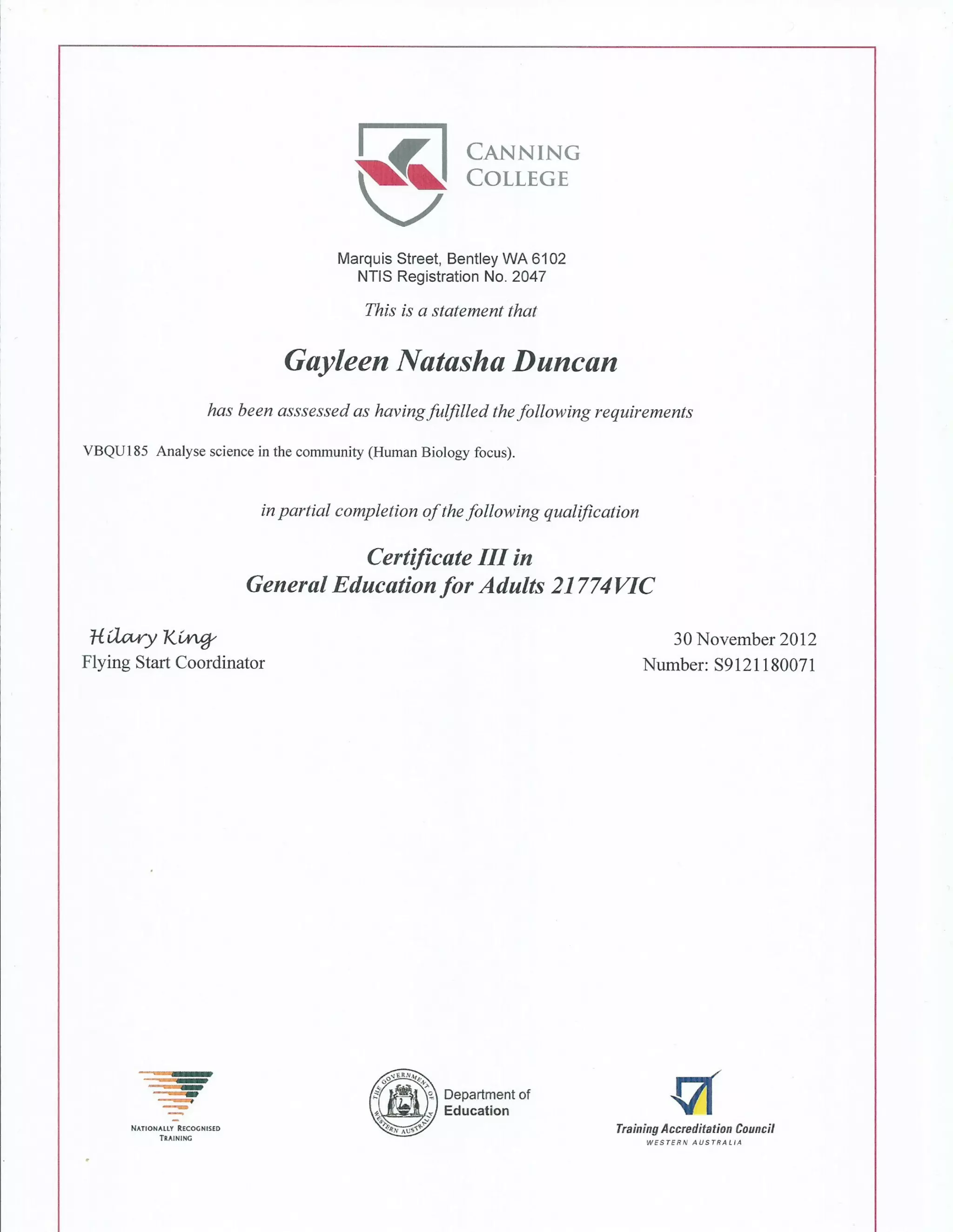 General Education for Adults Certificate III | PDF
