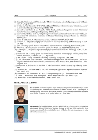 Advanced player tracking system | PDF