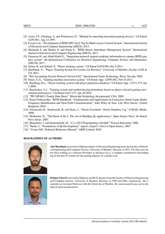 Advanced player tracking system | PDF