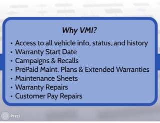 Using VMI to Increase CSI | PPT