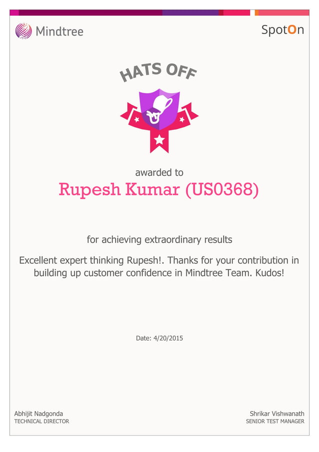 HatsOff_Mindtree | PDF