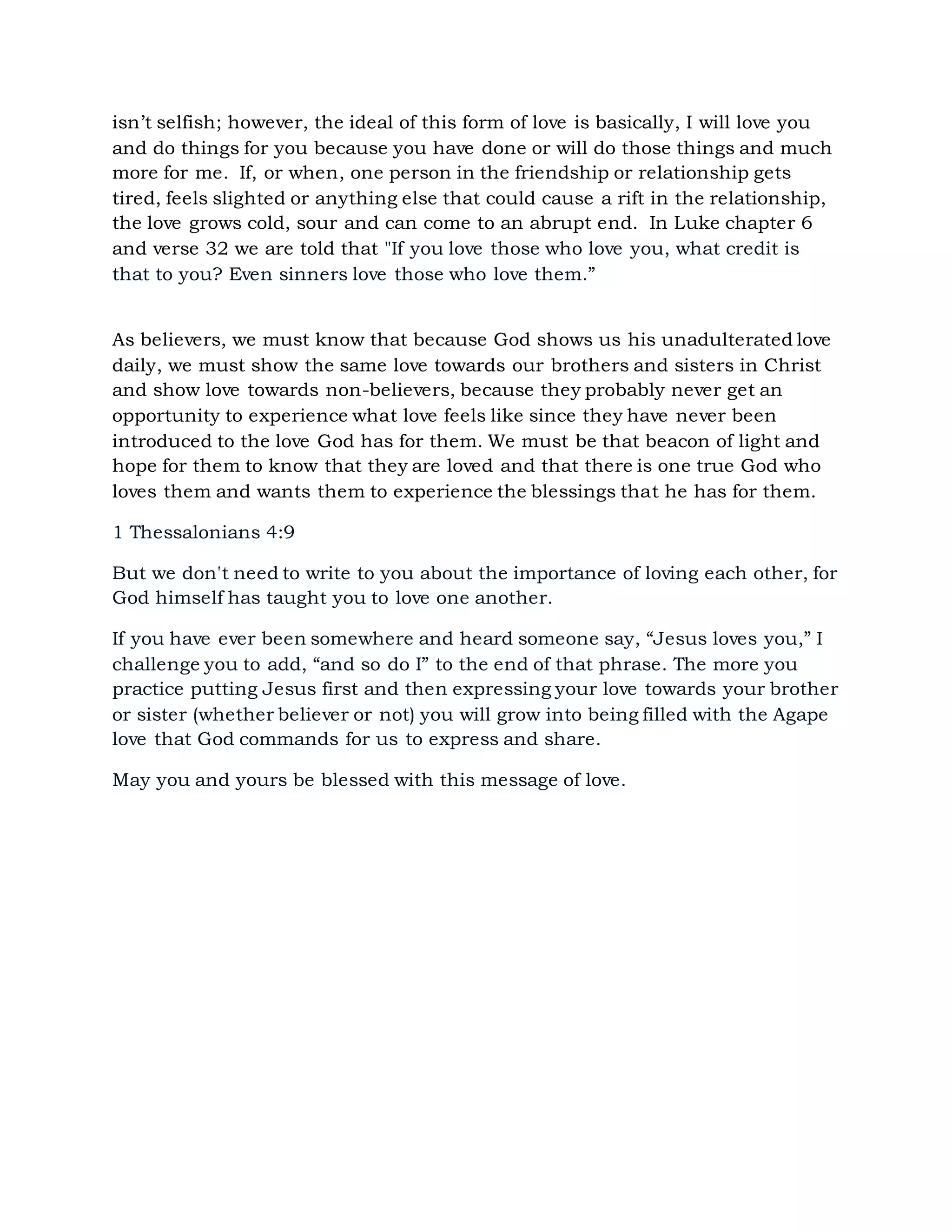 Unconditional Love | DOCX