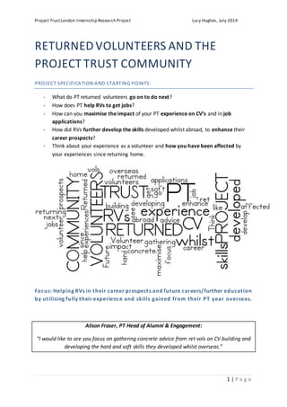 Project Trust London Internship Research Project Lucy Hughes | DOCX