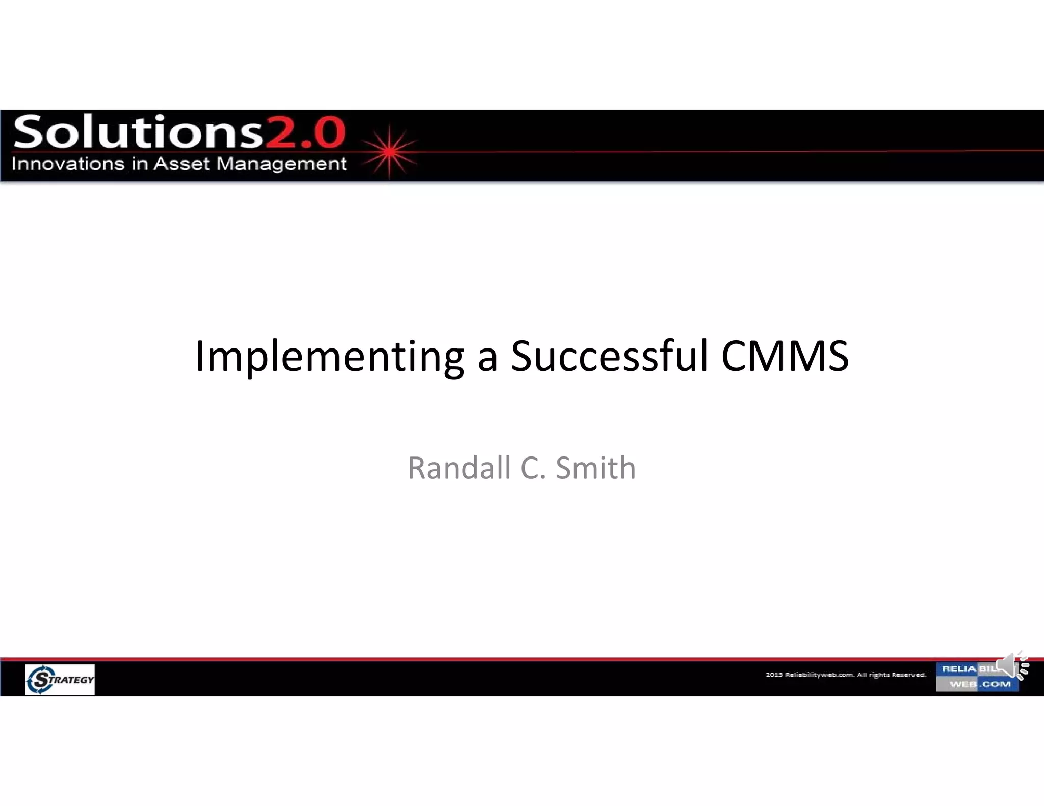 Implementing a Successful CMMS | PDF
