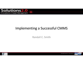 Implementing a Successful CMMS | PDF