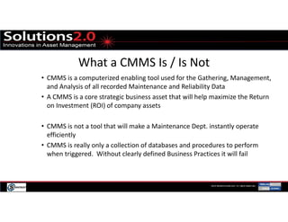 Implementing a Successful CMMS | PDF