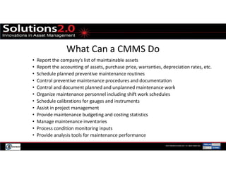 Implementing a Successful CMMS | PDF
