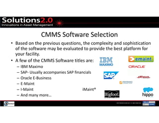 Implementing a Successful CMMS | PDF