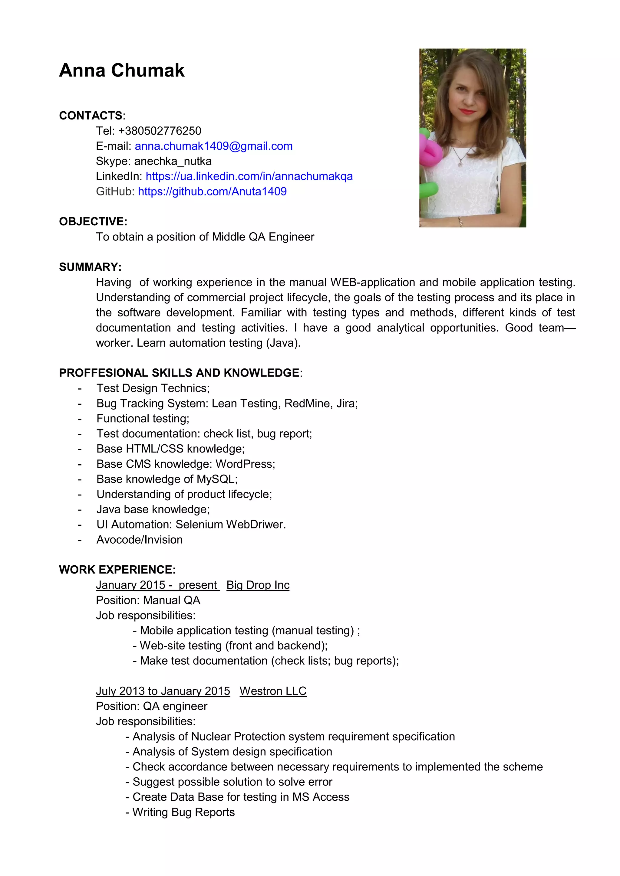 Chumak_Anna_QA_CV | PDF