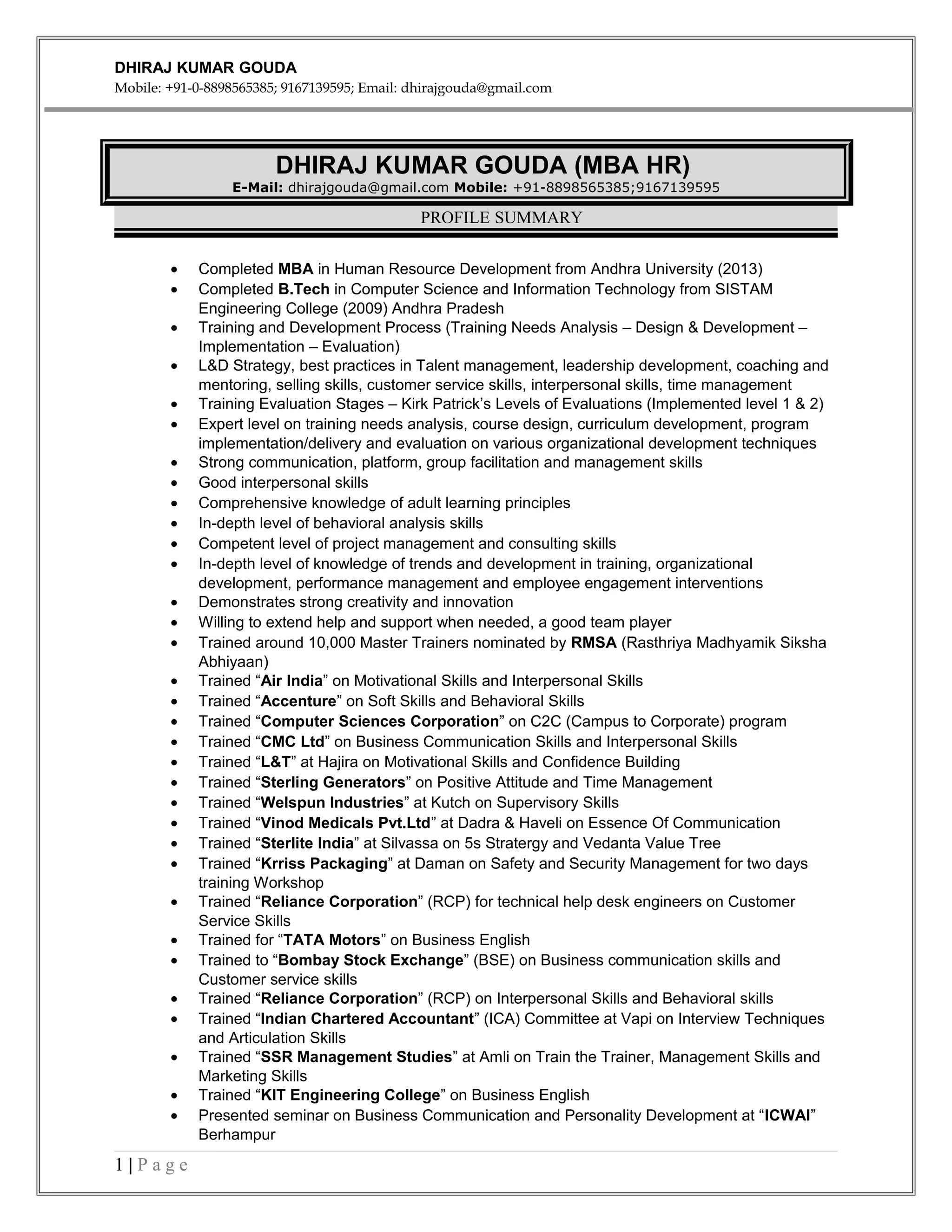 DHIRAJ Resume | PDF