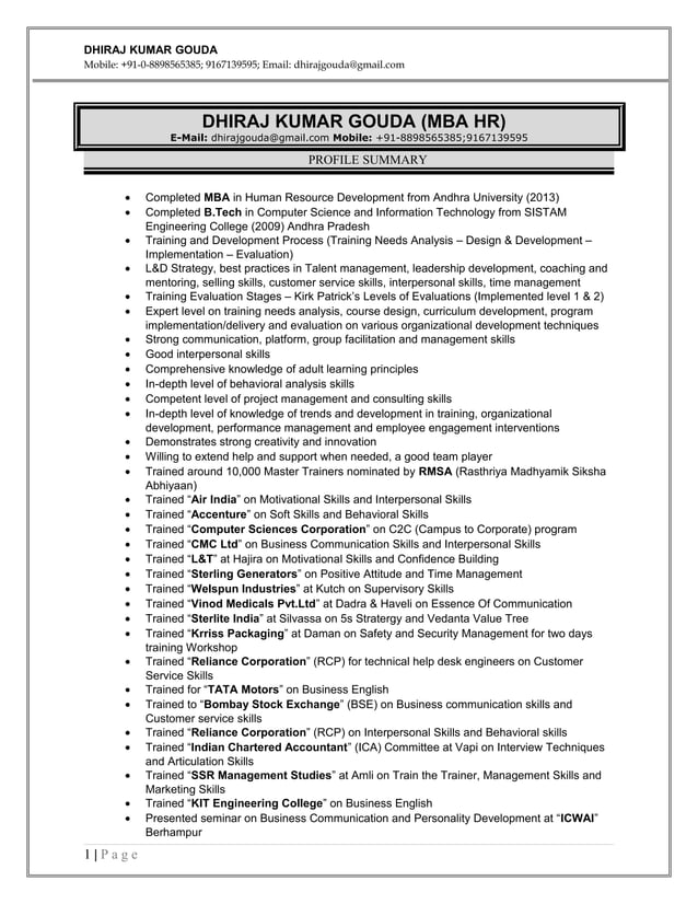 DHIRAJ Resume | PDF