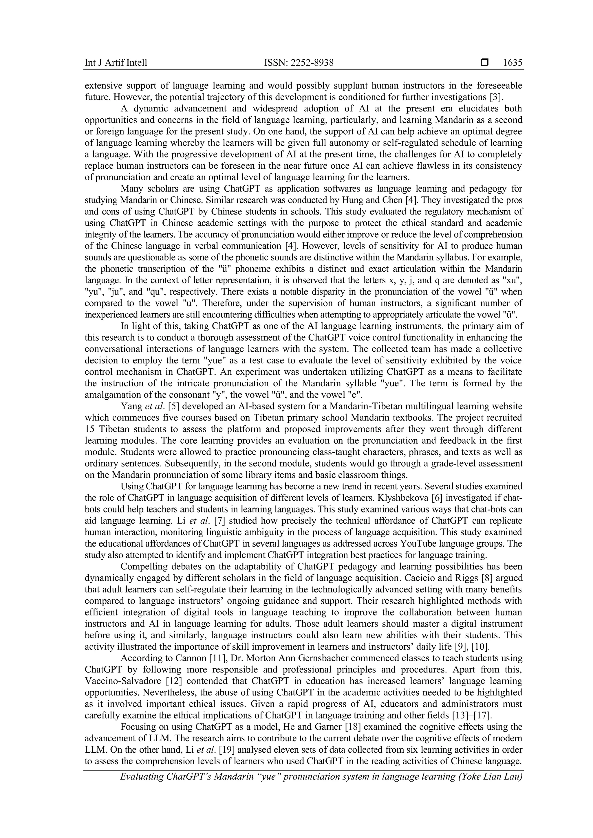 Evaluating ChatGPT’s Mandarin “yue” pronunciation system in language ...