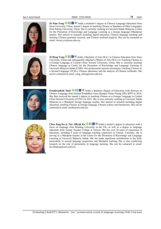 Evaluating ChatGPT’s Mandarin “yue” pronunciation system in language ...