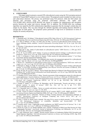 Developed security and privacy algorithms for cyber physical system ...