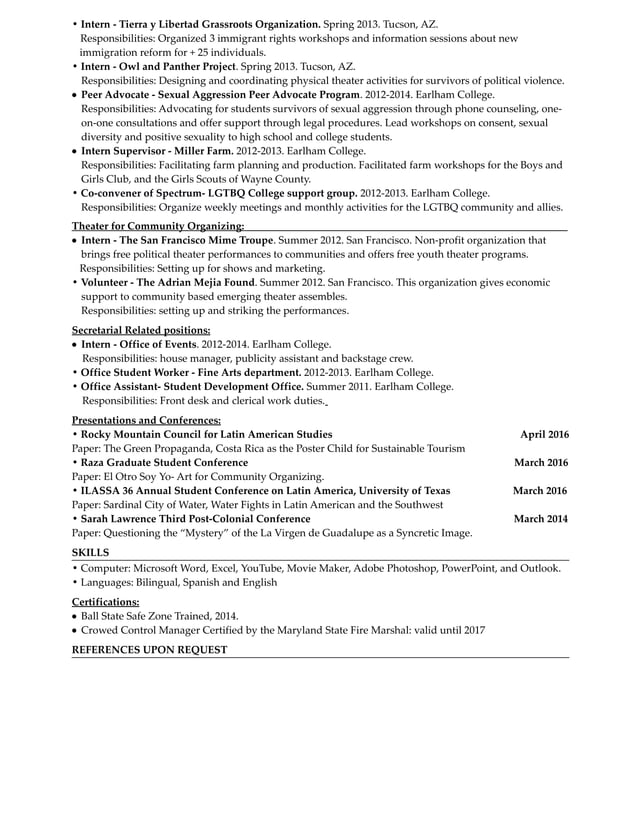 Maria Jose Ramos Resume. | PDF