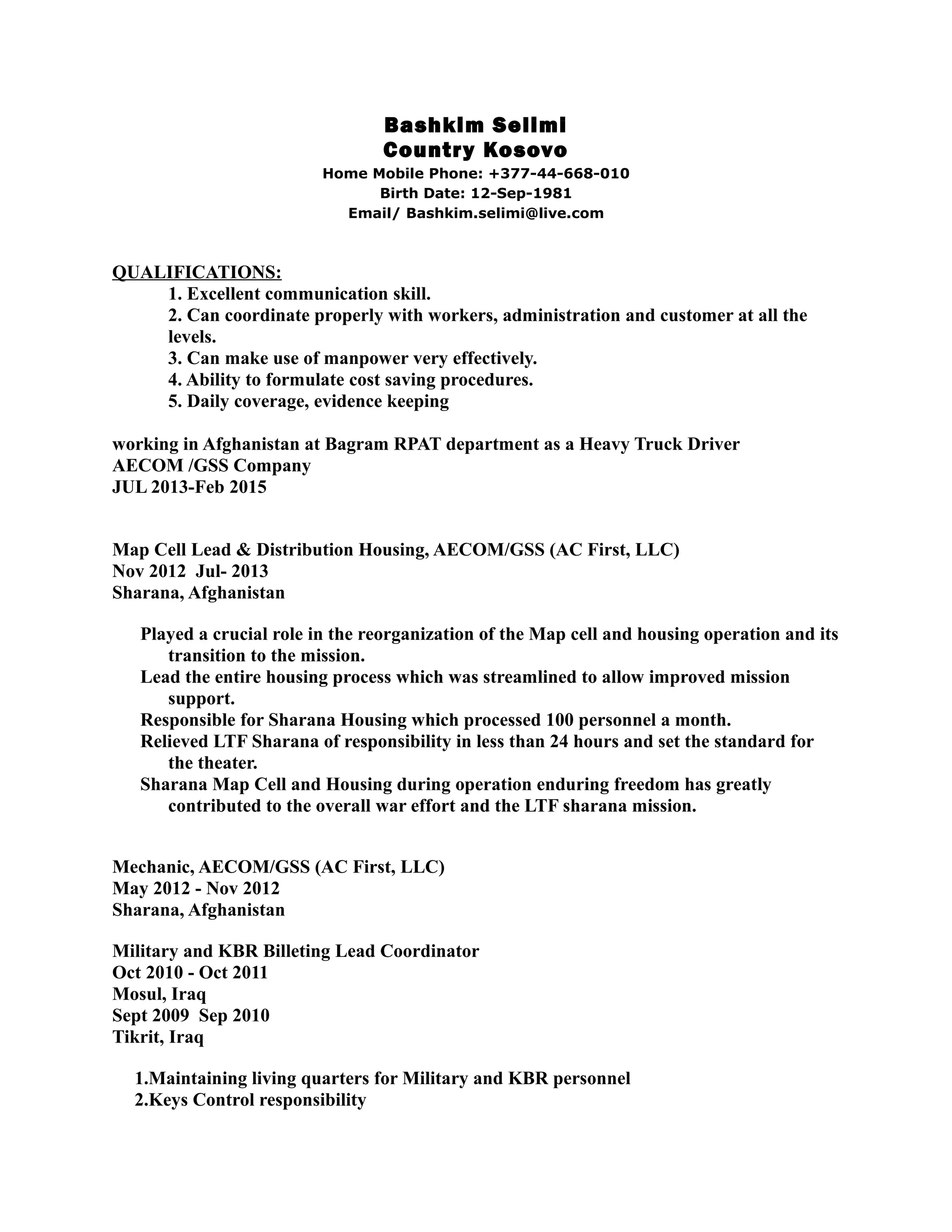 RESUME-'' BASHKIM SELIMI ''.(2) | DOC