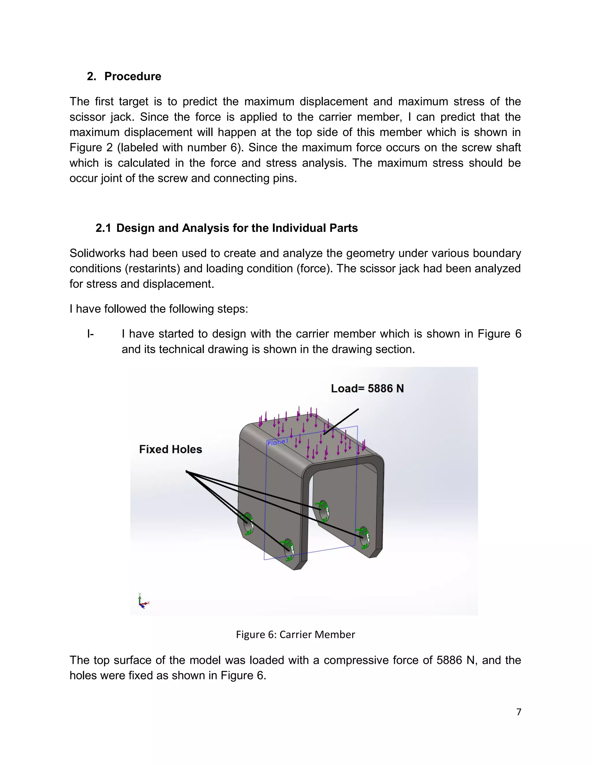 Final Project_ Design and FEM Analysis of Scissor Jack | PDF