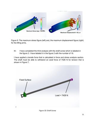 Final Project_ Design and FEM Analysis of Scissor Jack | PDF
