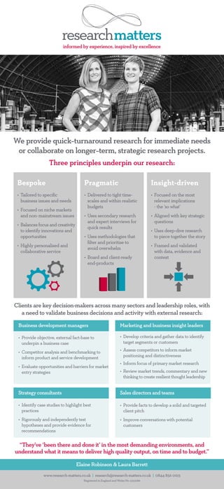 Research Matters e-brochure