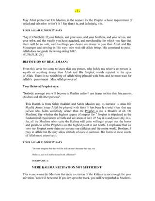 Definition Of Iman In The Light Of Quran and Hadith | PDF