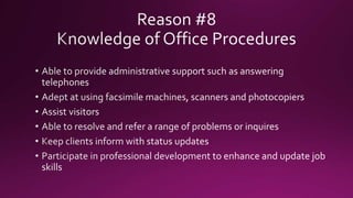 Top Ten Reasons Why You Should Hire Me | PPTX