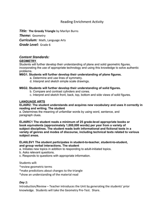 Reading Enrichment | PDF