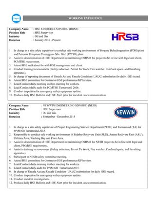 CV SHAHROL AMIN | PDF | Civil Engineering Industry | Industries