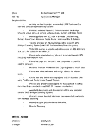 Resume - Darryl Da Matta | DOCX | Human Resources | Business