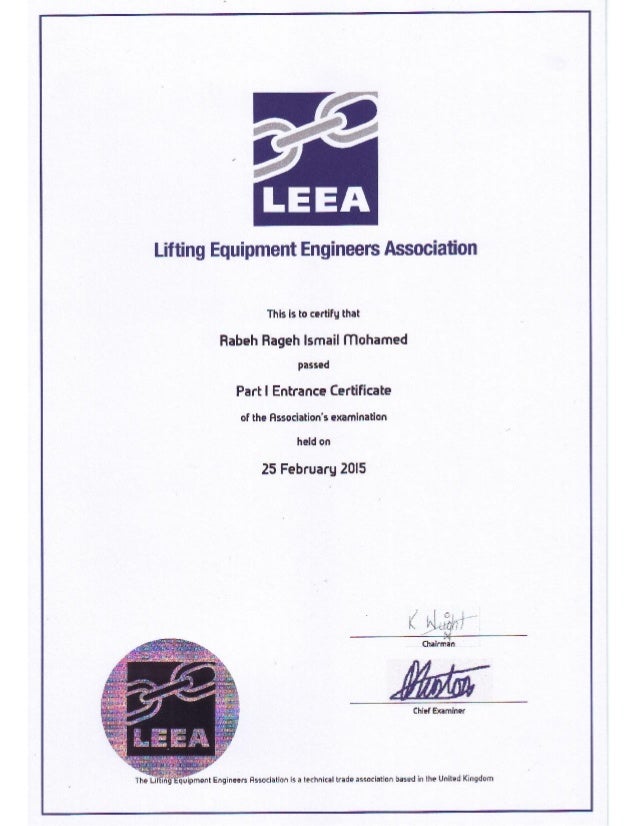 leea certificate