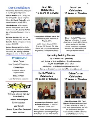 July 2015 CCWA Newsletter | PDF | National & Civic Holidays | Holidays