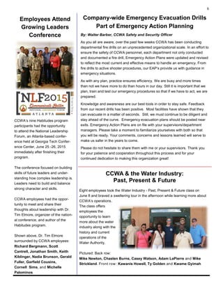 July 2015 CCWA Newsletter | PDF | National & Civic Holidays | Holidays
