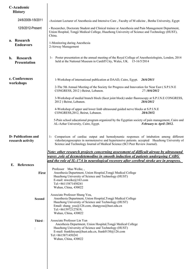 Amr's CV updated 2015 final | PDF