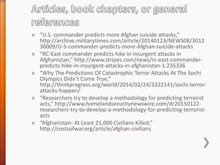 Predicting Terrorist Attacks In Afghanistan - Gulino | PPT