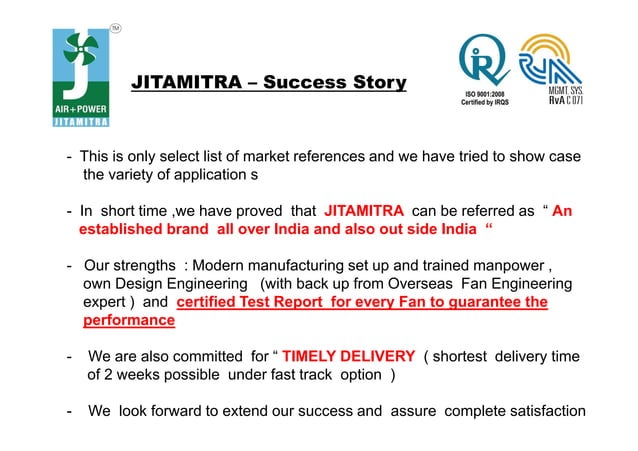 JITAMITRA_Market Reference List_14-15 | PPT