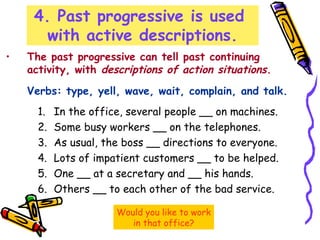past progressive PPT presentation basic students | PPT