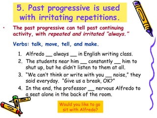 past progressive PPT presentation basic students | PPT