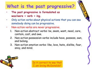 past progressive PPT presentation basic students | PPT