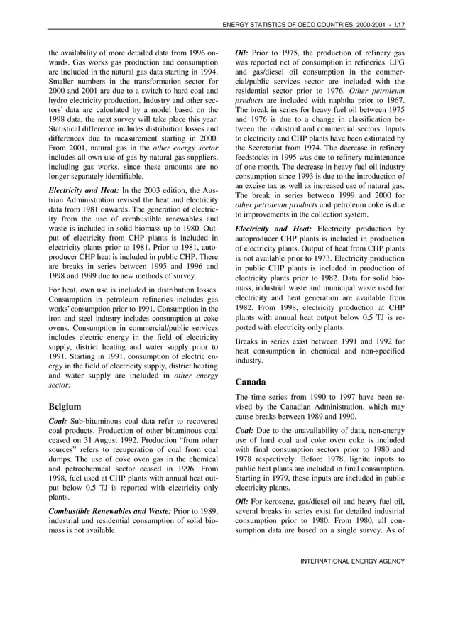 Energy Statistics of OECD Countries 2000 2001 2003 Edition Oecd | PDF