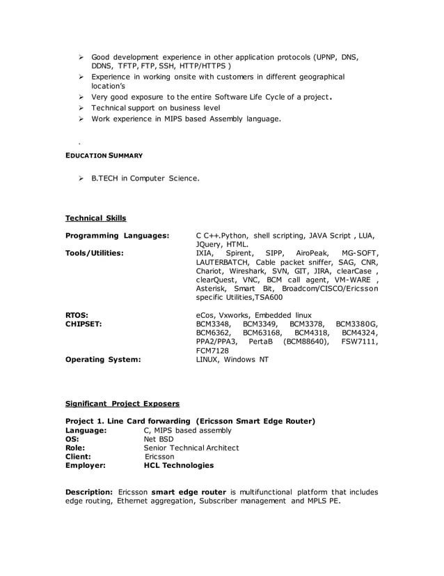 Vinay's_profile | DOCX | Computer Networking | Computing