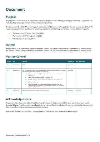 Government Capability Model v1.0 | PDF