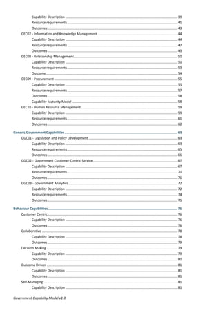 Government Capability Model v1.0 | PDF