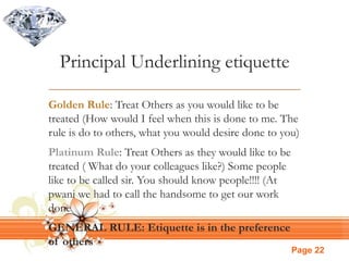 FINELINE ETIQUETTE TRAINNING | PPT
