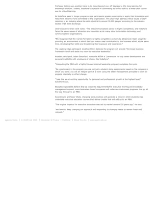 AGSM 2005 - Front runner | PDF | Business Administration | Business